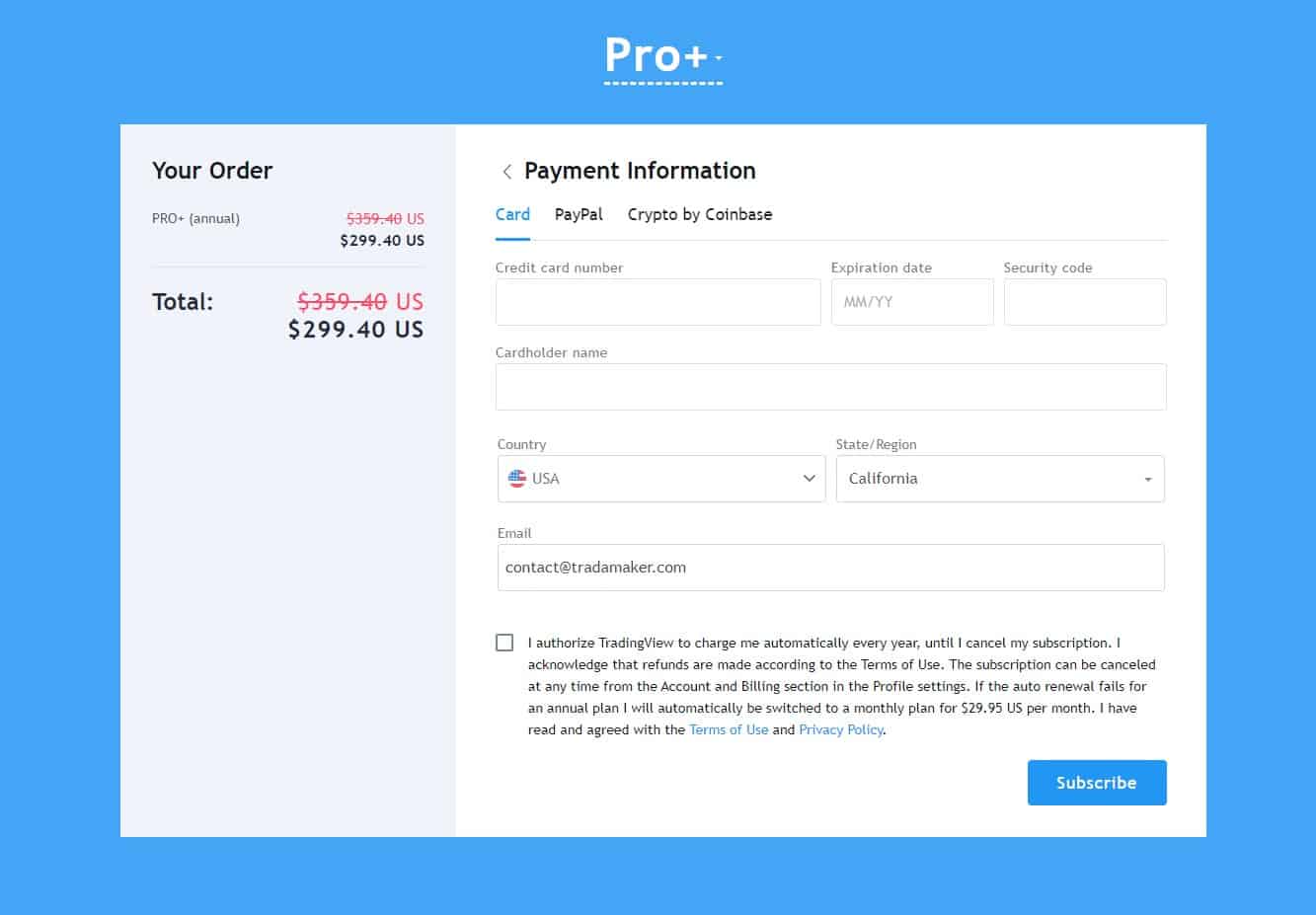 TradingView subscription | How to open a TradingView account