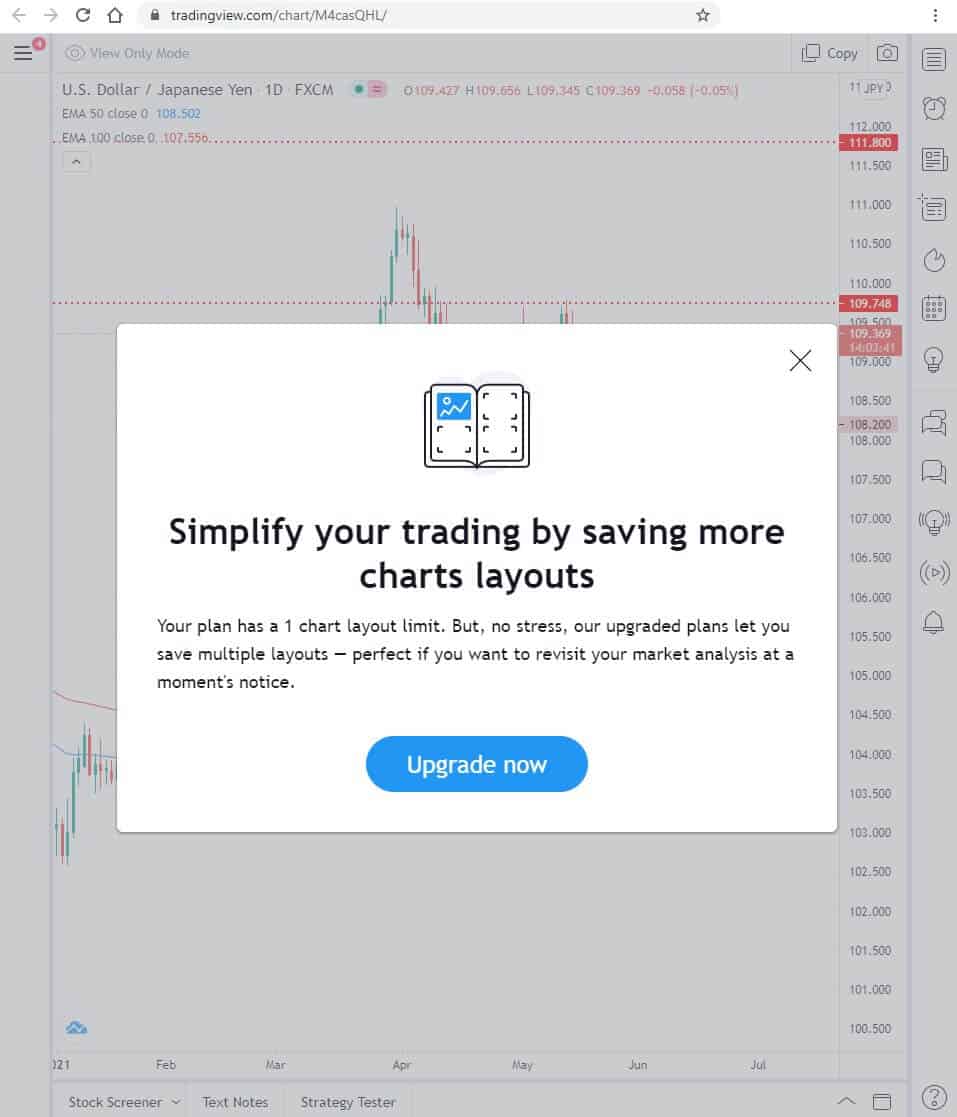 How to share a Tradingview chart