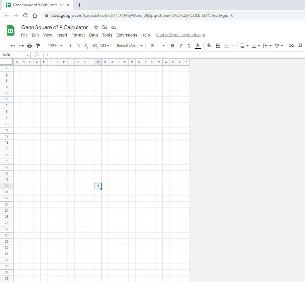 Gann Square of 9 Introductory Guide with Excel Calculator